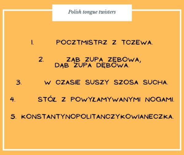 Polish tongue twisters