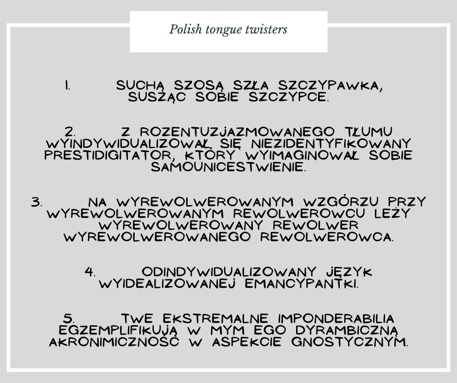 Polish tongue twisters