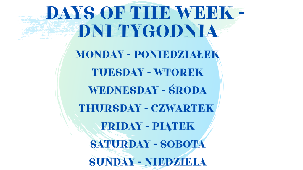 Days, months, seasons in Polish